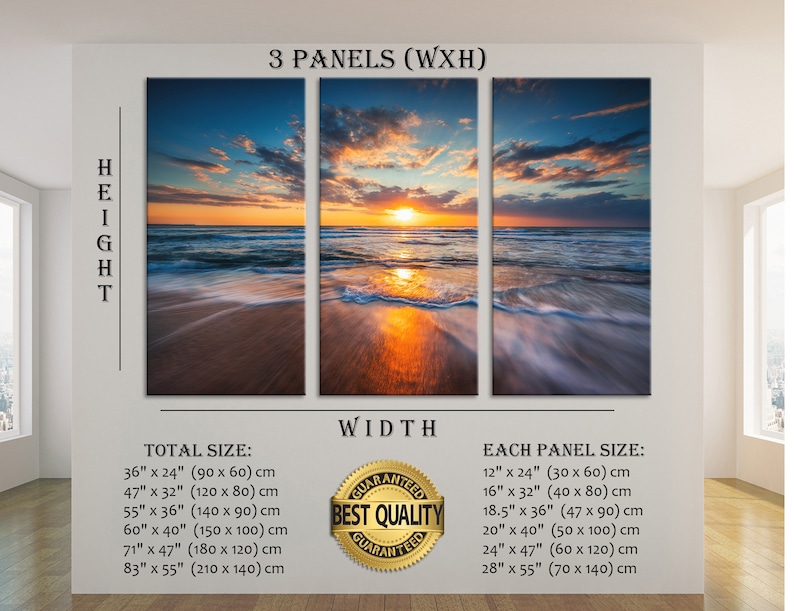 Sunrise at Sea Canvas Wall Art Sunrise Wall Art Sunrise Wall - Etsy
