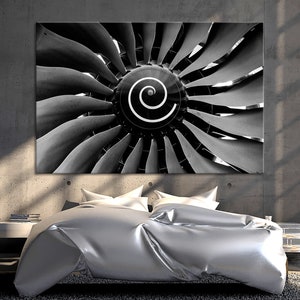 Jet Engine Wall Art Turbine Artwork Jet Engine Canvas Print - Etsy