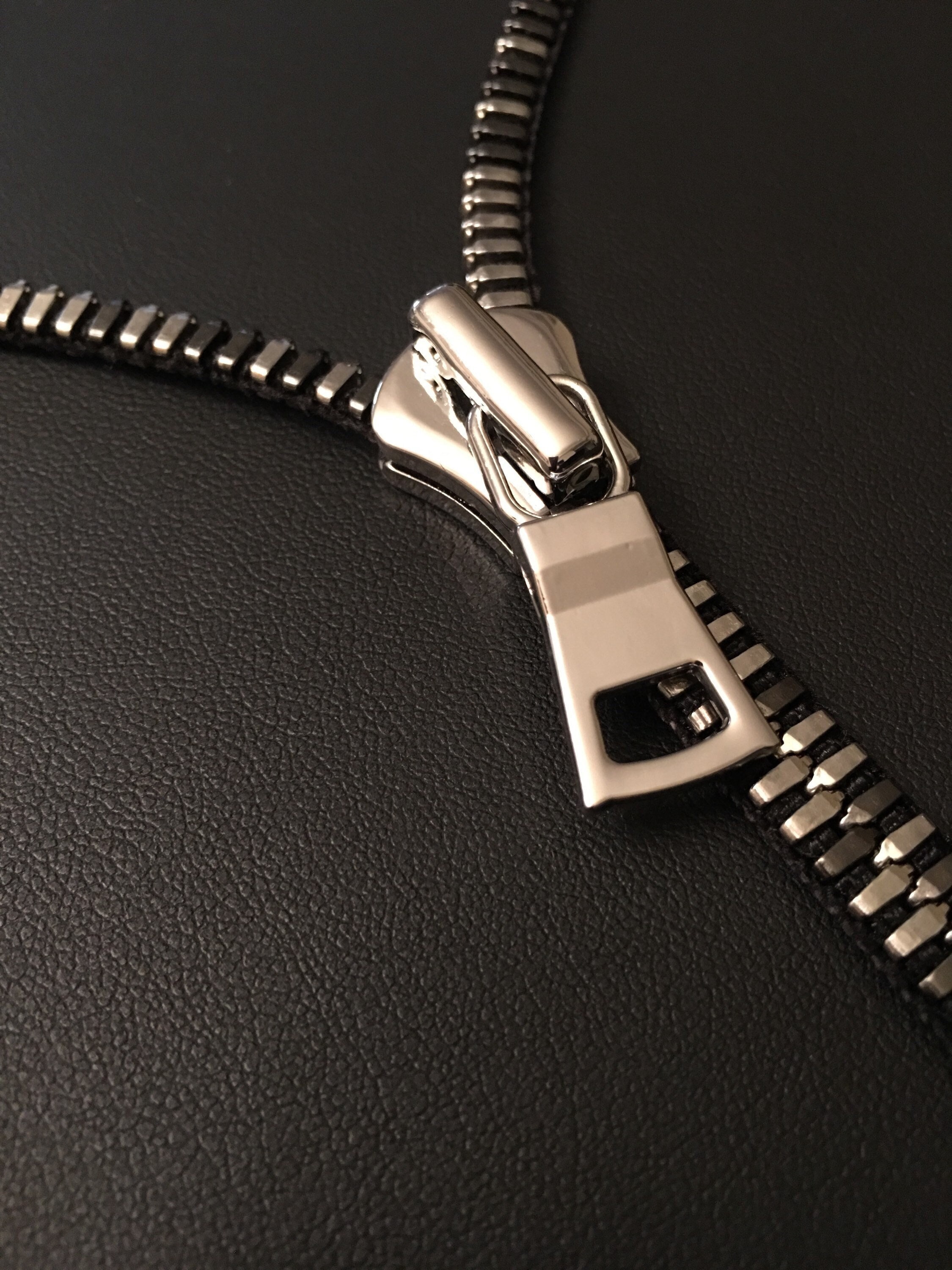 Zipper Necklace - Luxury Multi Metal - Silver Pull - Etsy
