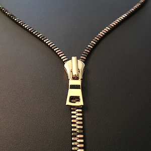 Zipper Necklace - Luxury Multi Metal - Gold - Etsy