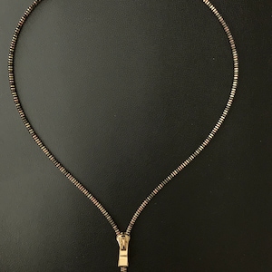 Zipper Necklace - Luxury Multi Metal - Gold Pull - Etsy