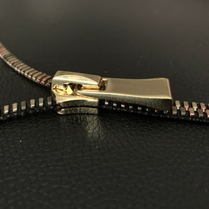 Zipper Necklace - Luxury Multi Metal - Gold Pull - Etsy