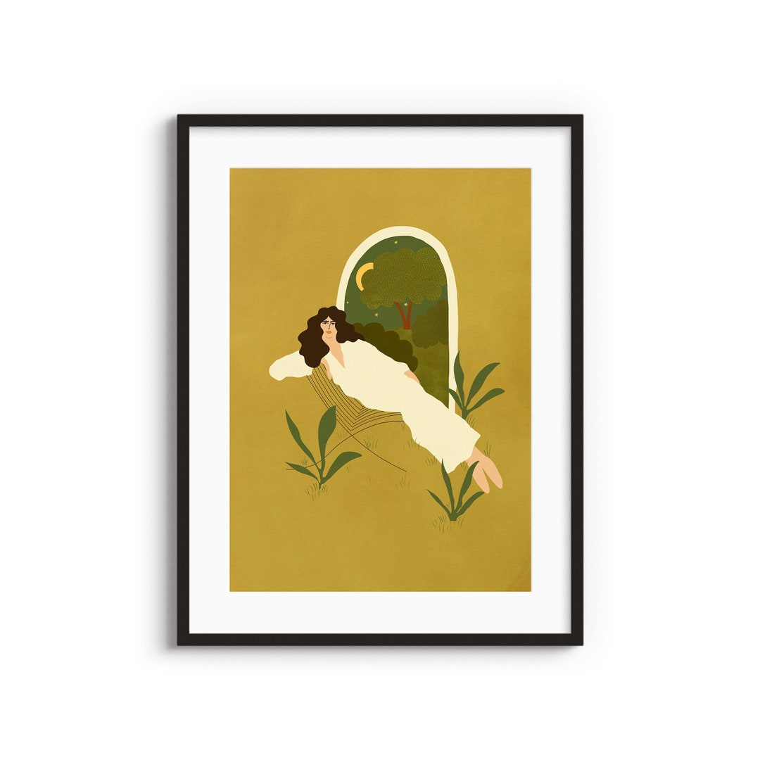 Be Fearless A4 A3 Art Print Flower Illustration Bohemian Wall Decor ...