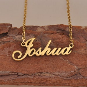 Joshua Customized Name Necklace, Simplicity Name Plate Necklace ...