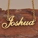 Joshua Customized Name Necklace, Simplicity Name Plate Necklace ...
