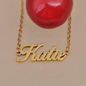 Katie Gift Name Necklace, Customized Gold Name Necklace, Necklace With ...