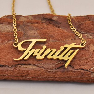 Trinity Name Necklace, Custom Letter Initial Name Necklace ...