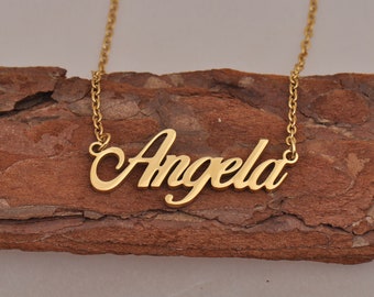 Angela Name Necklace - Etsy