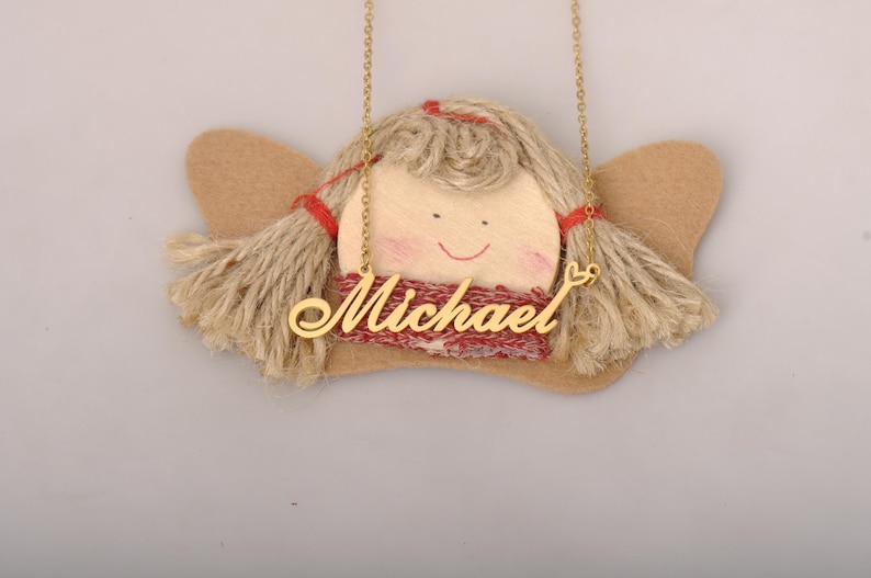 Personalized Michael Script Name Necklace, Gold Stainless Steel ...