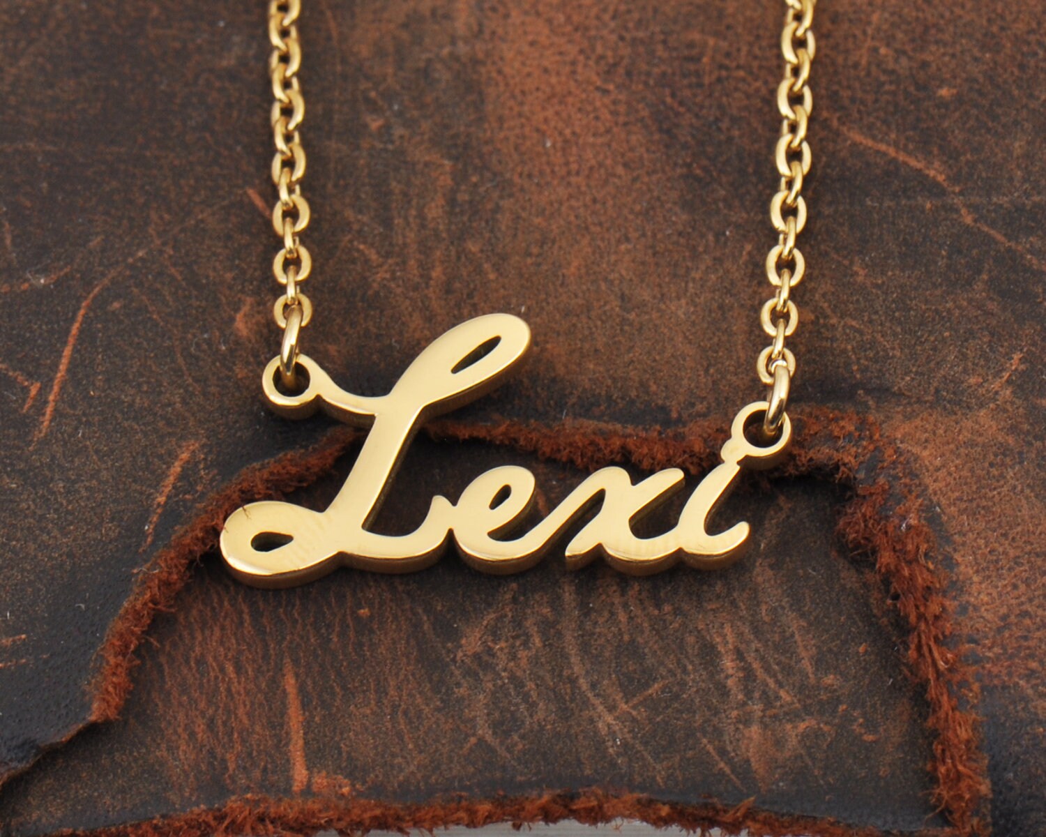 Lexi Name Necklace Customized Letter Initial Name Necklace | Etsy