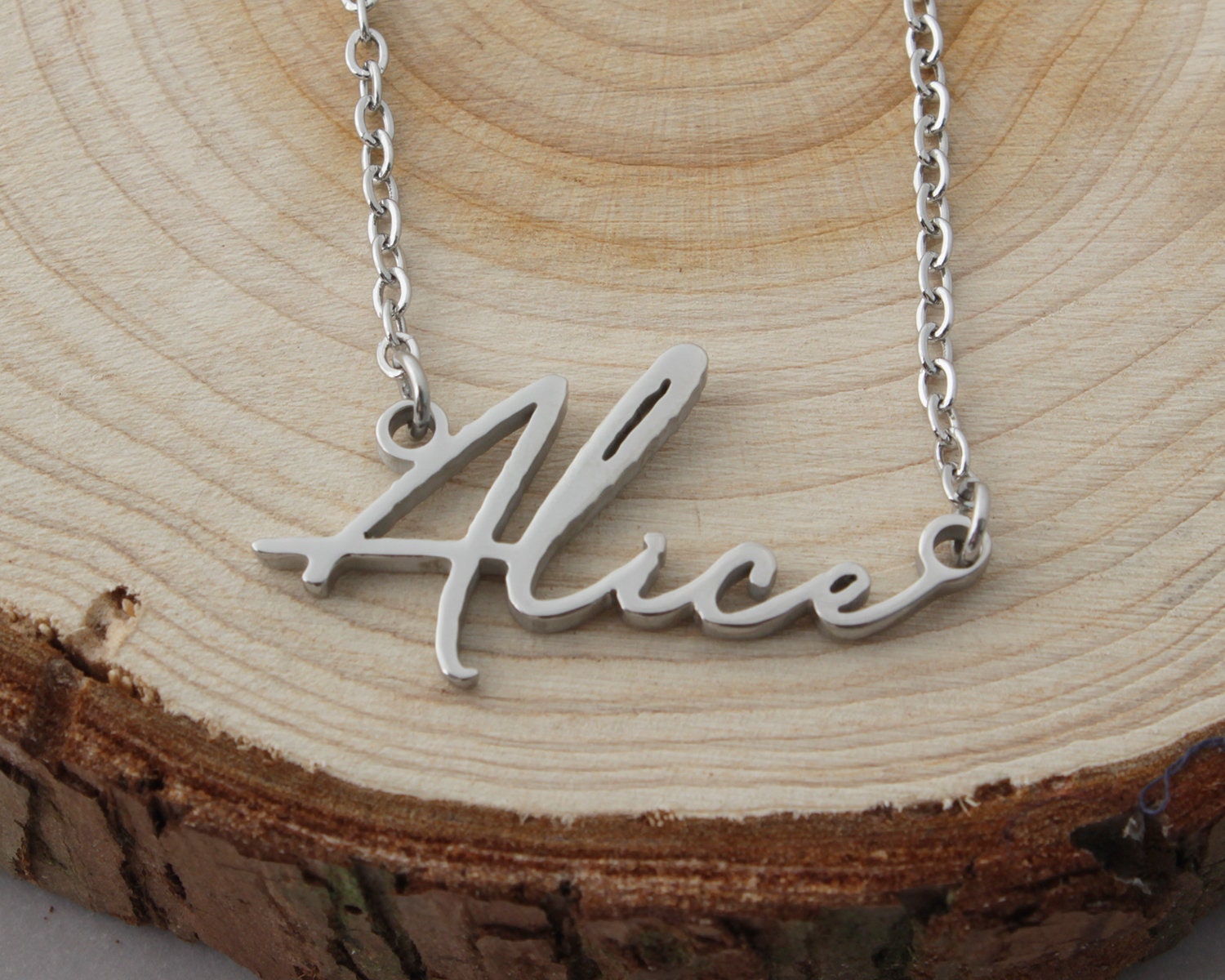 Alice Name Necklace Custom Letter Necklace Name Pendant in | Etsy Australia