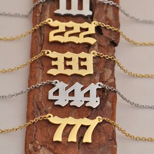 Year of Birth Necklace Date Necklace Numbers Necklace - Etsy UK