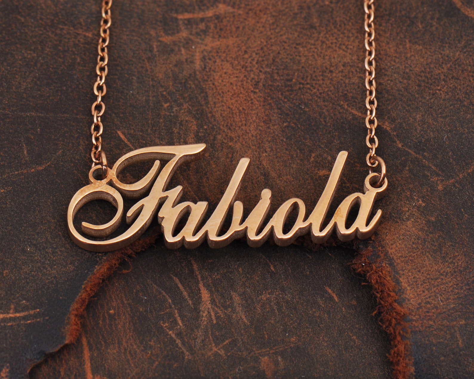 Fabiola Name Necklace Customized Letter Name Necklace | Etsy