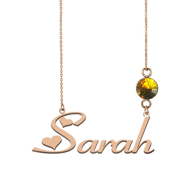 Sarah Name Necklace - Etsy