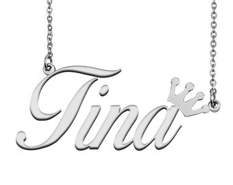 Tina Name Necklace - Etsy