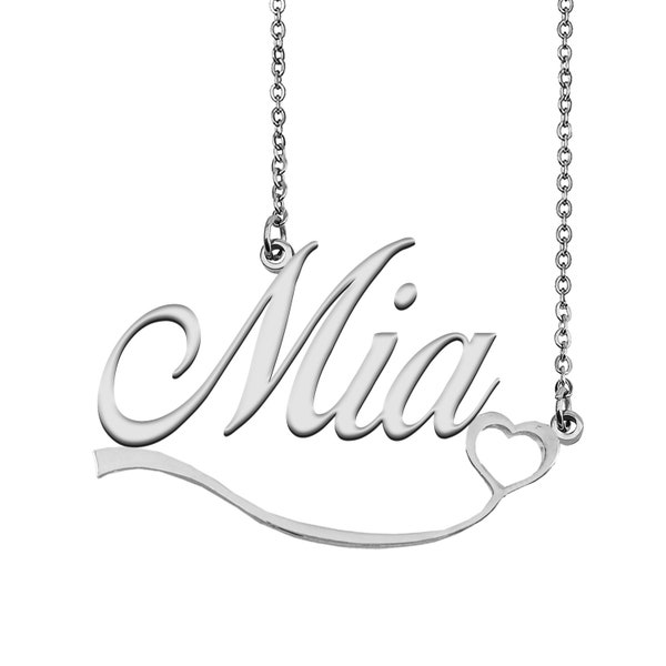 Mia Name Necklace - Etsy