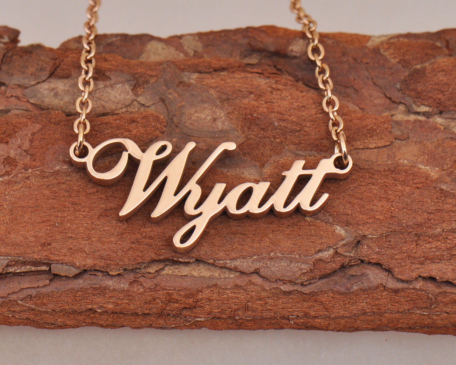 Wyatt Customized Name Necklace Letter Name Necklace | Etsy