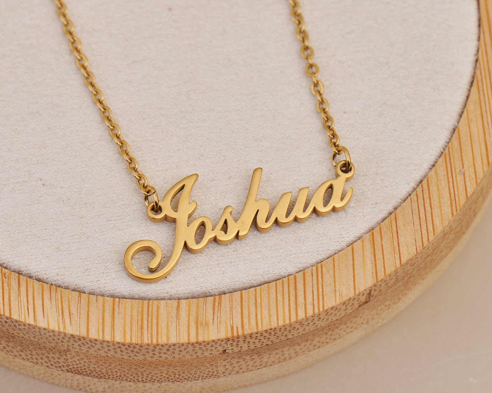 Joshua Customized Name Necklace Simplicity Name Plate - Etsy