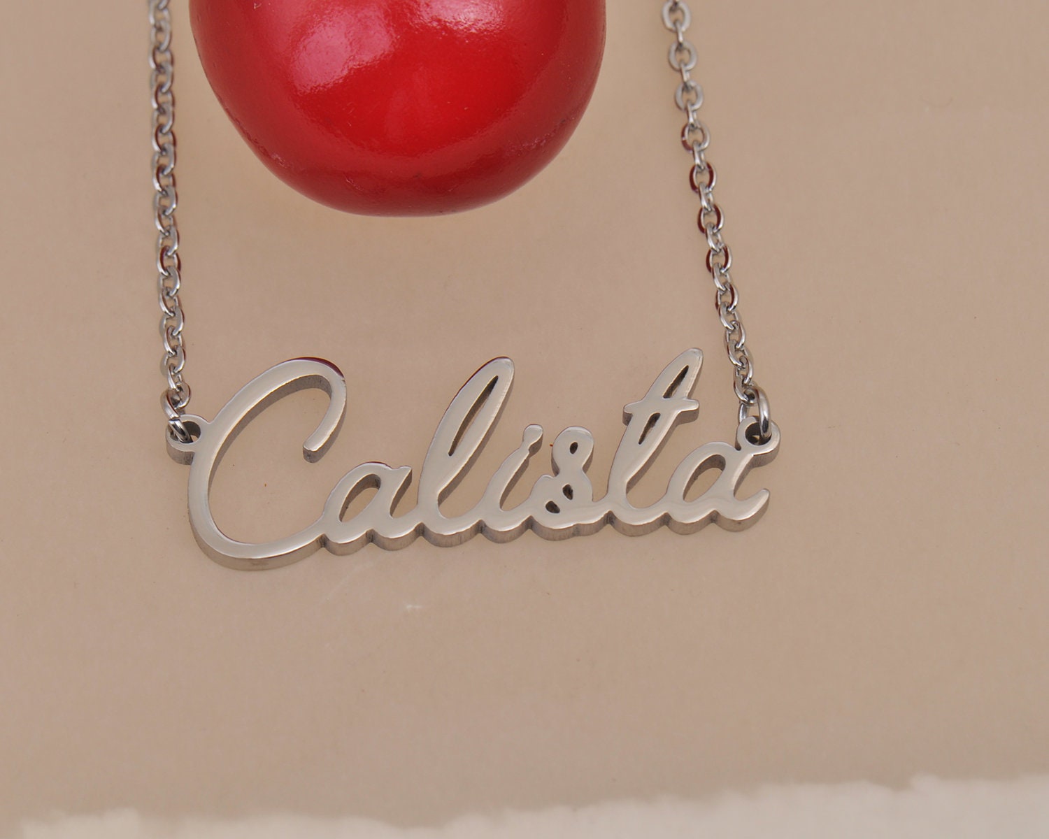Calista Personalized Name Necklace Name on Necklace | Etsy