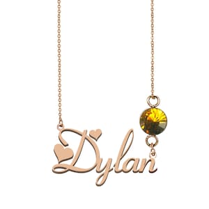 Last Name Necklace Noel Name Necklace Dylan Name Necklace - Etsy