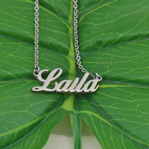 Laila Personalized Name Necklace, Customized Name Plate Necklace, Name ...