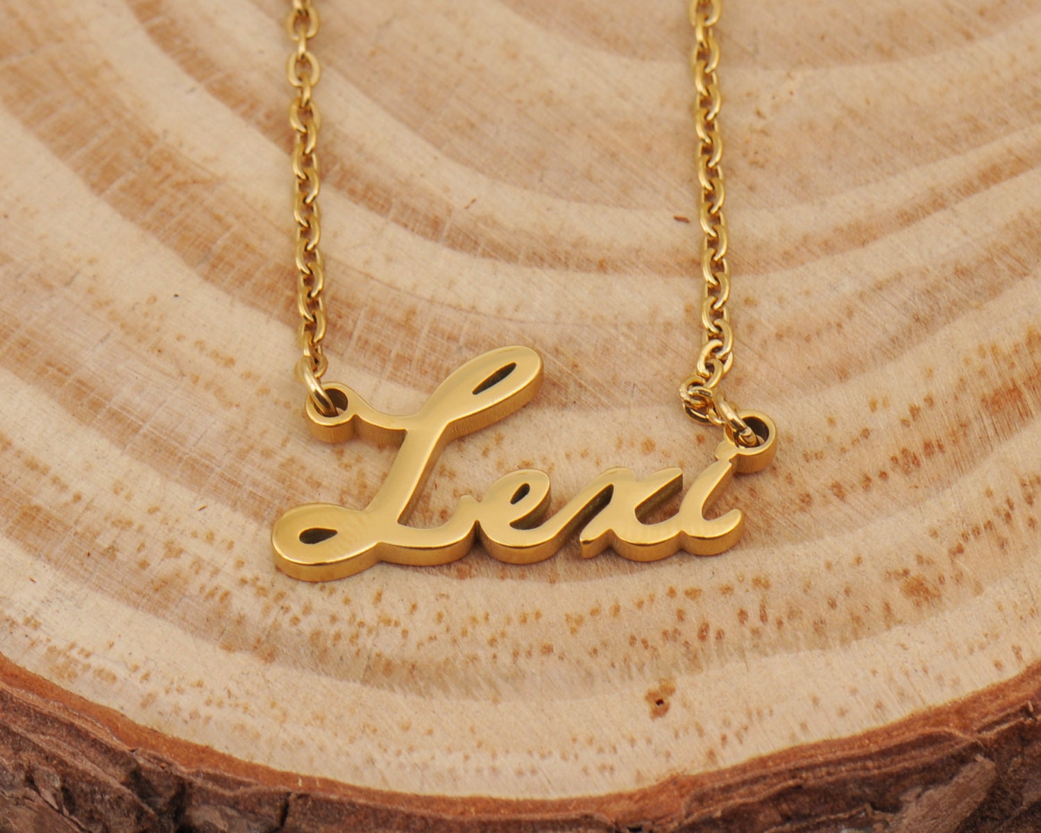 Lexi Name Necklace Customized Letter Initial Name Necklace | Etsy