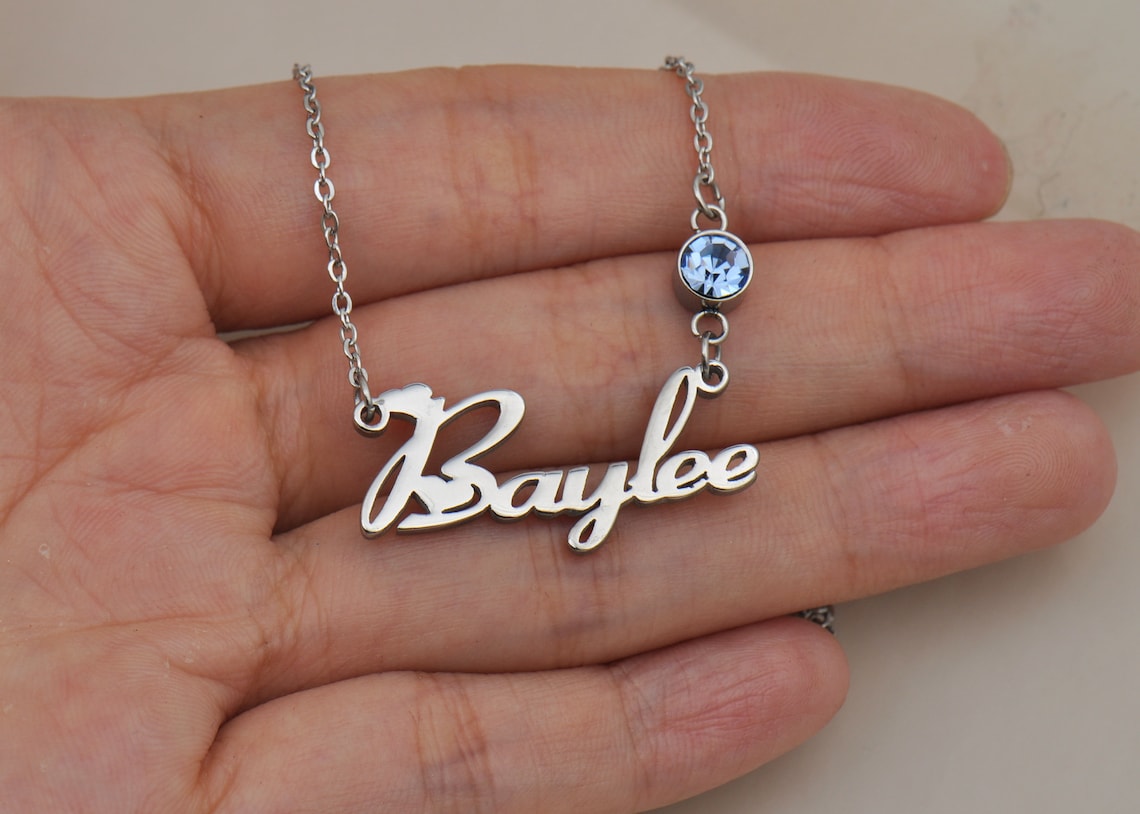 Last Name Necklace Noel Name Necklace Dylan Name Necklace - Etsy