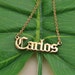Carlos Custom Old English Font Name Necklace, Gothic Name Necklace ...