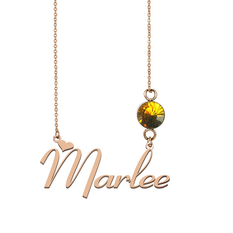 Marlee Name Necklace Gold Custom Name Necklace Necklace With Etsy