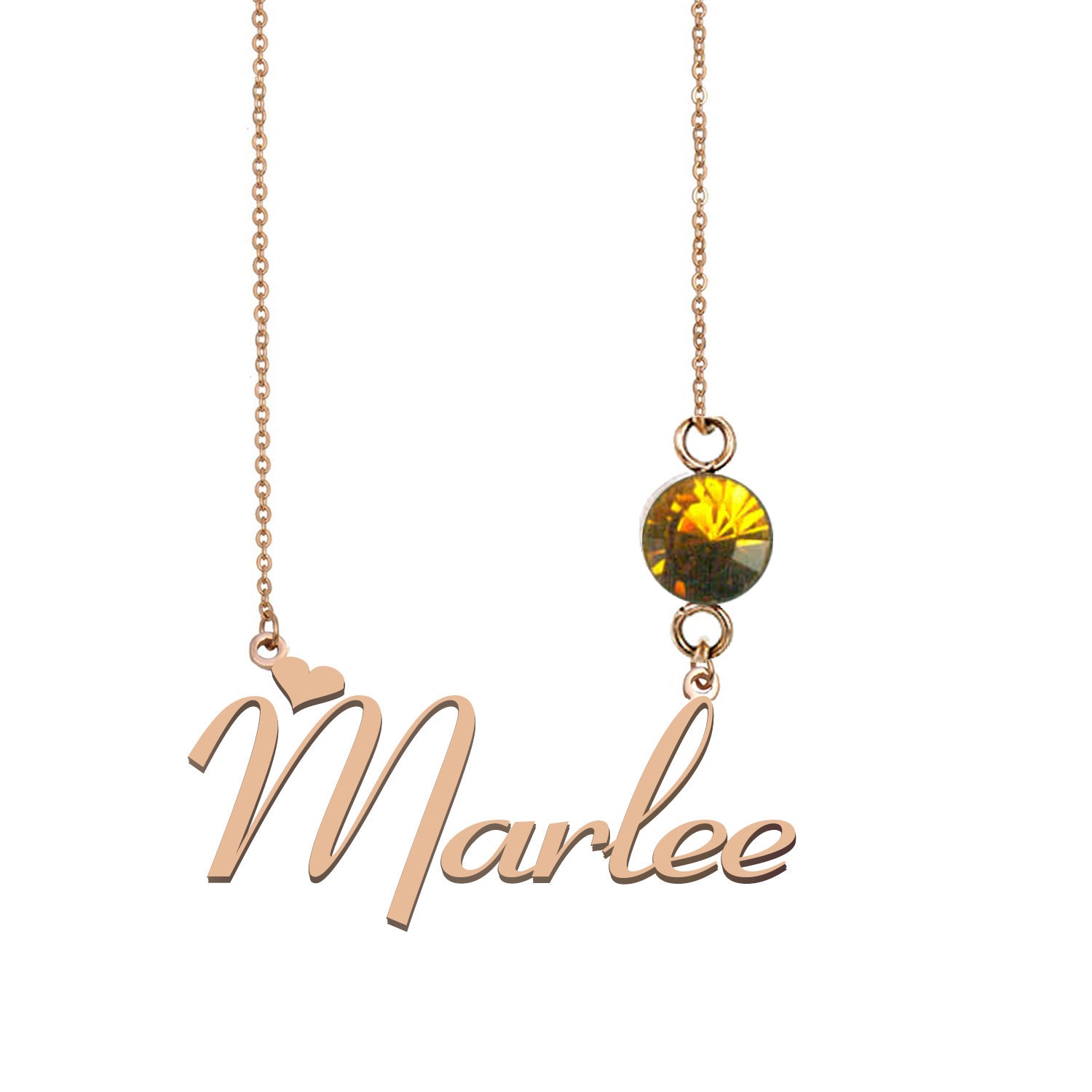 Marlee Name Necklace Gold Custom Name Necklace Necklace with | Etsy