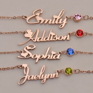 Zoe Name Necklace, Named Necklaces, Aria Name Necklace Best Christmas ...