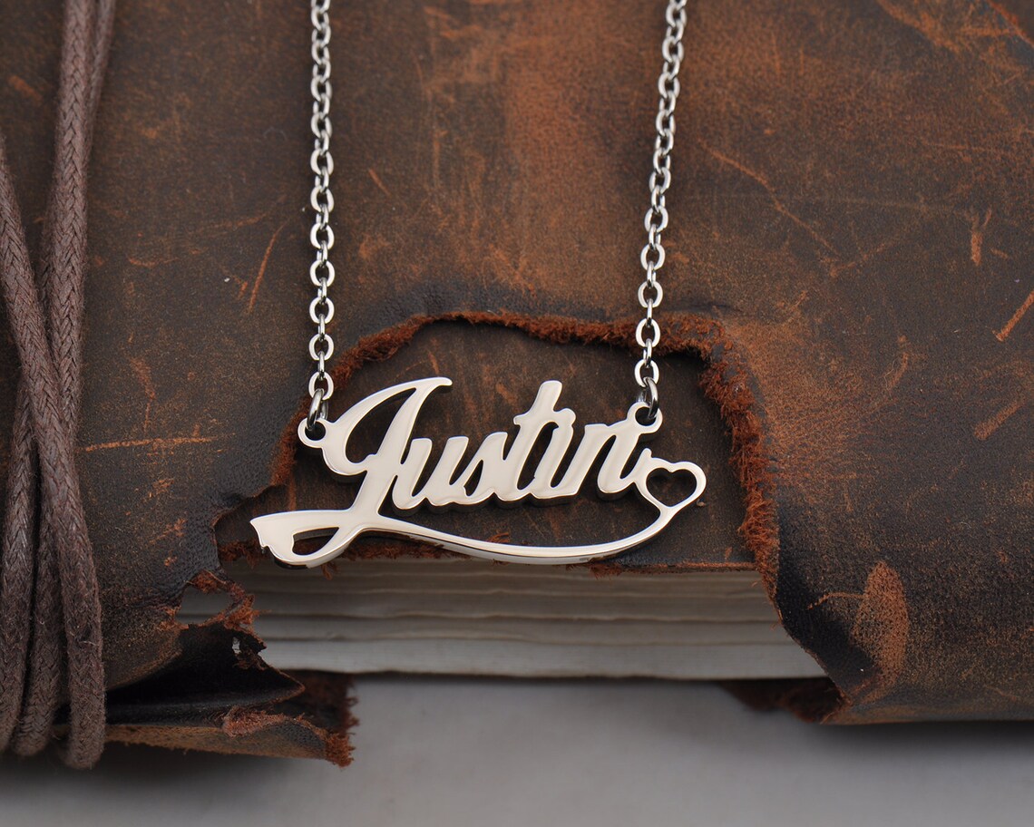 Name Necklace Name Necklace Personalized Silver Chain Name - Etsy