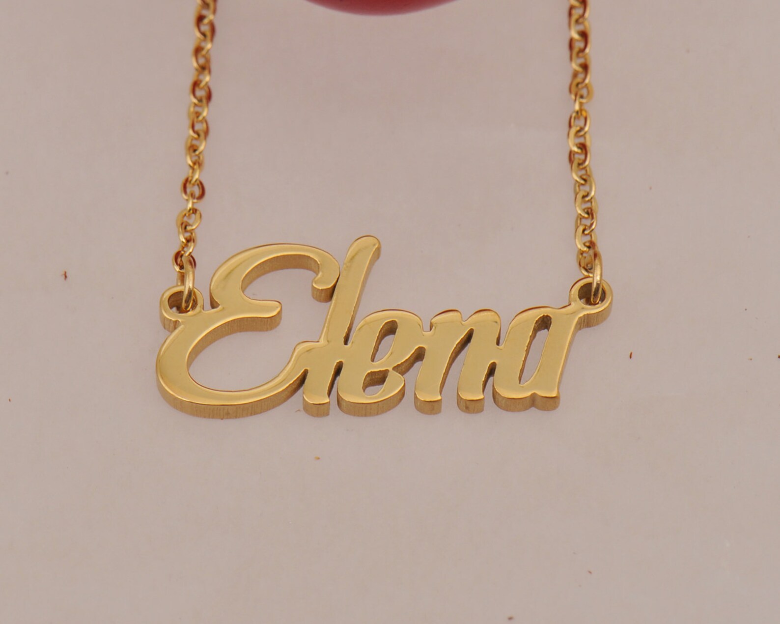 Elena Custom Name Necklace Personalized Letter Nameplate - Etsy