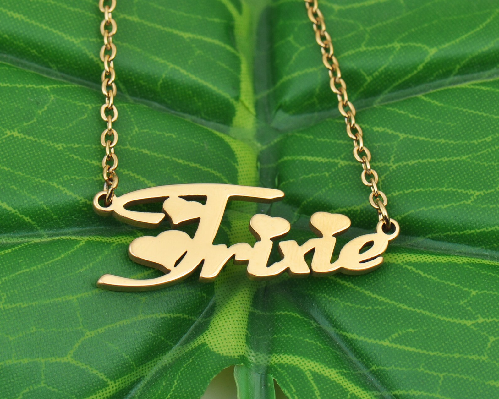 Trixie Name Necklace Customized Name Necklace Cursive Your - Etsy