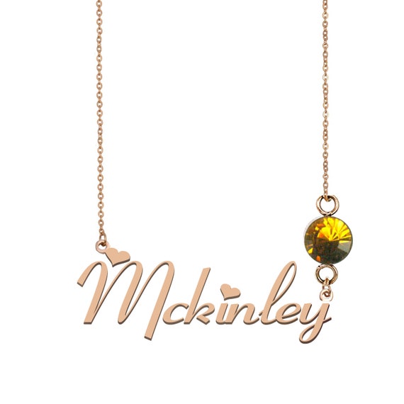 Mckinley Name Necklace Gold Custom Name Necklace Necklace - Etsy