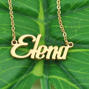 Elena Custom Name Necklace, Personalized Letter Nameplate Necklace ...