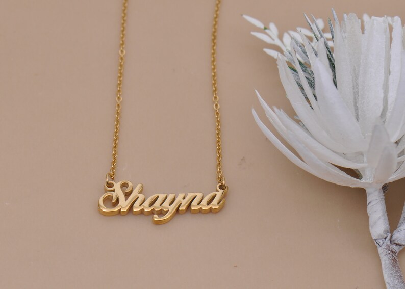 Shayna Customized Name Necklace Name on Necklace Name - Etsy