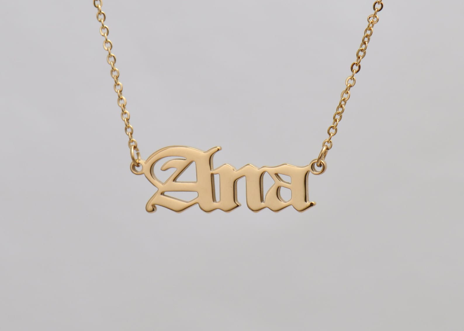 Ana Name Necklace Custom Name Necklace Name Necklace Gold - Etsy