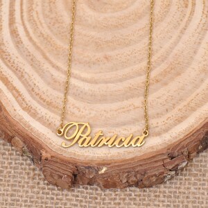 Patricia Name Necklace, Customized Name Plate Necklace, Name Pendant ...