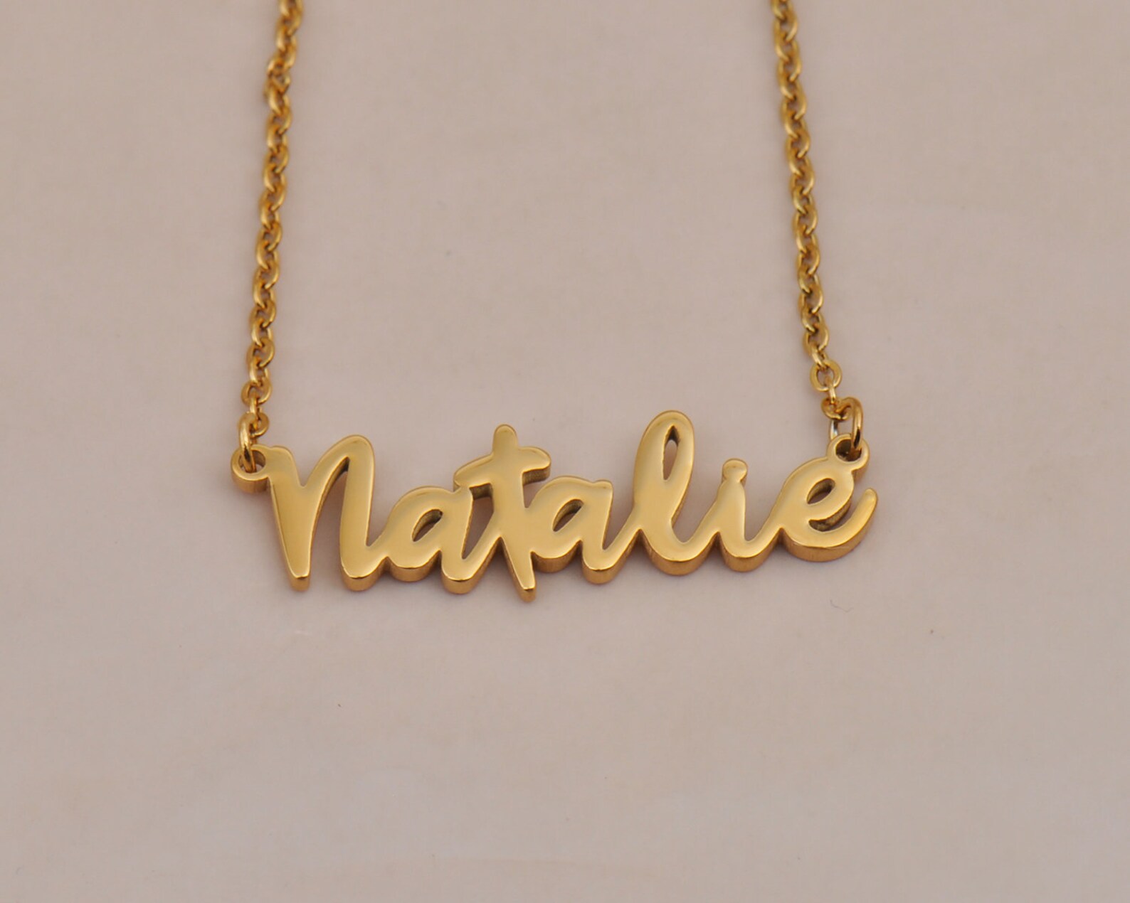 Natalie Name Necklace Personalized Engagement Necklace With - Etsy