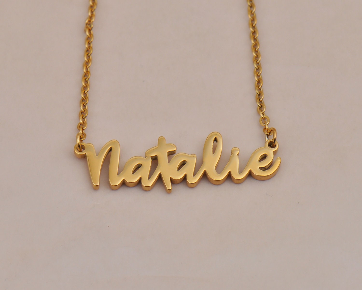 Natalie Name Necklace Personalized Engagement Necklace With - Etsy