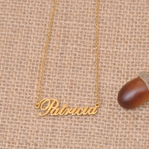 Patricia Name Necklace, Customized Name Plate Necklace, Name Pendant ...