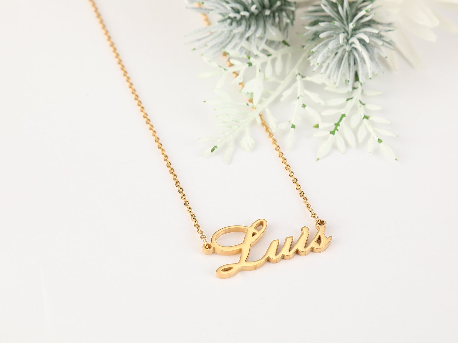 Luis Custom Name Necklace Personalized Name Jewelry New Mom | Etsy