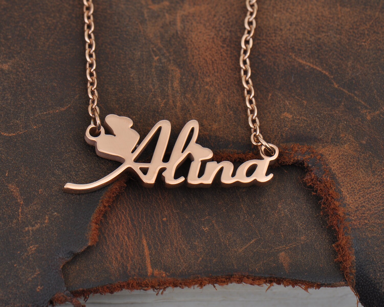 Alina Name Necklace Customized Name Necklace Personalized - Etsy UK