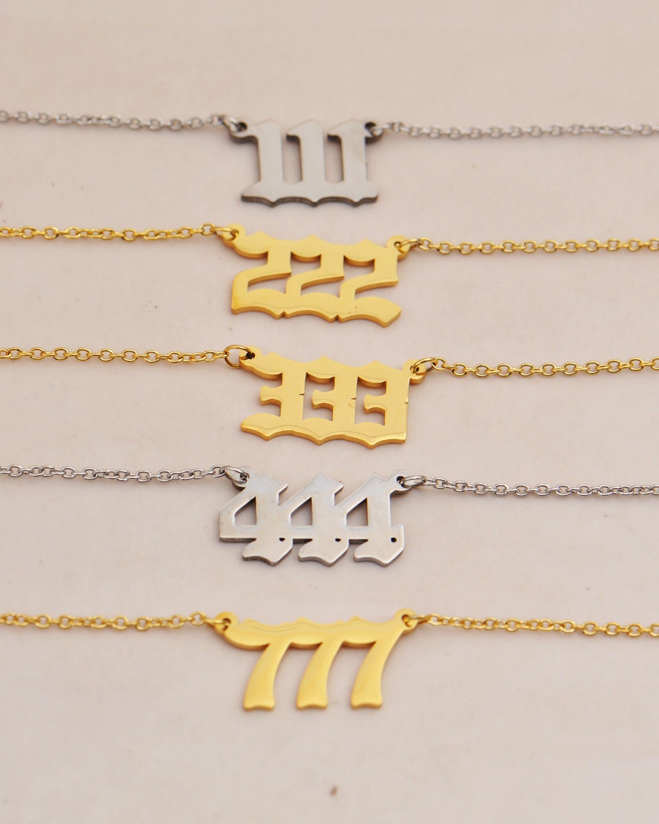 Year of Birth Necklace Date Necklace Numbers Necklace - Etsy UK
