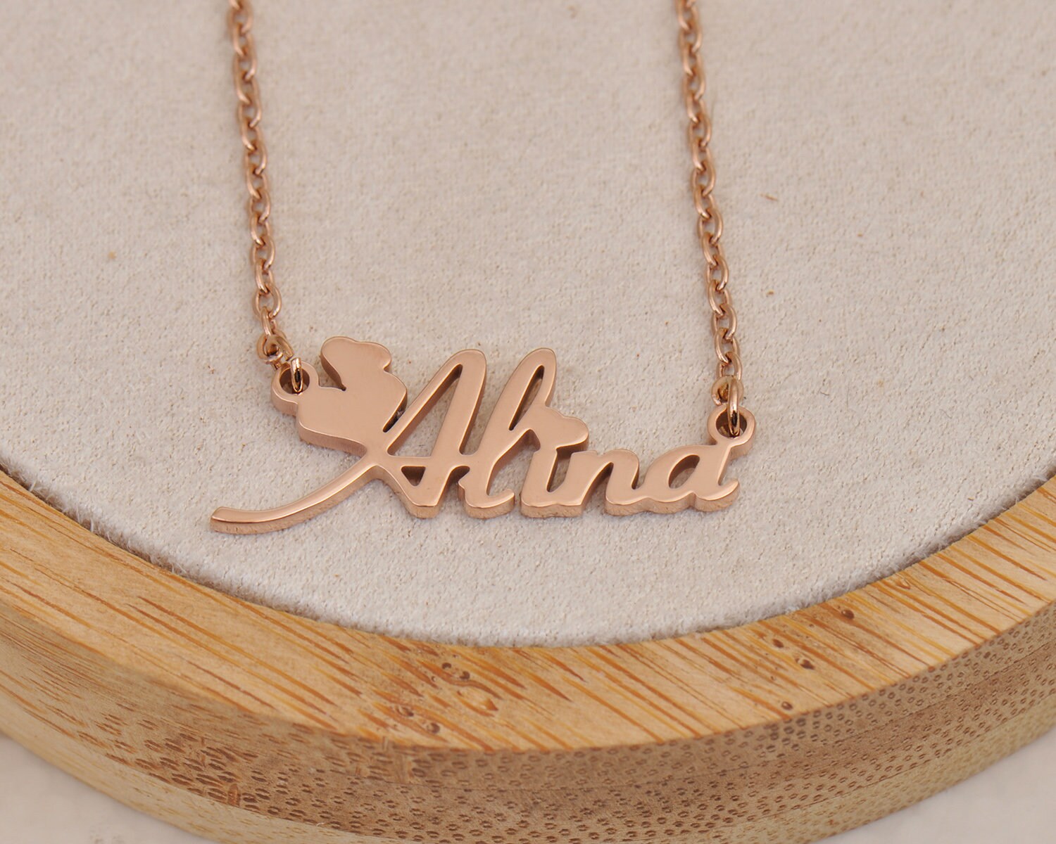 Alina Name Necklace Customized Name Necklace Personalized | Etsy