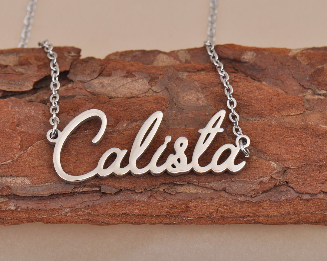 Calista Personalized Name Necklace, Name on Necklace, Customized Your ...