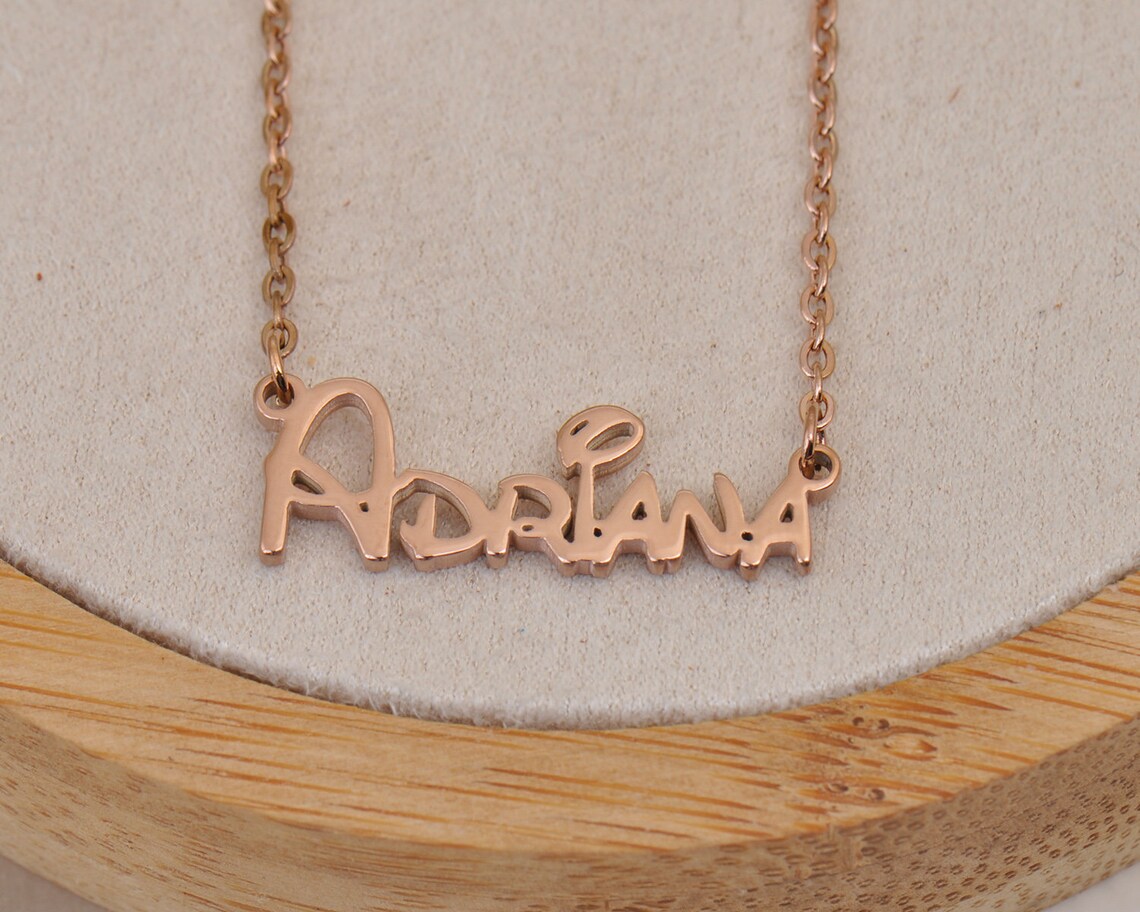 Adriana Customized Name Necklace Dainty Name Necklace Name | Etsy