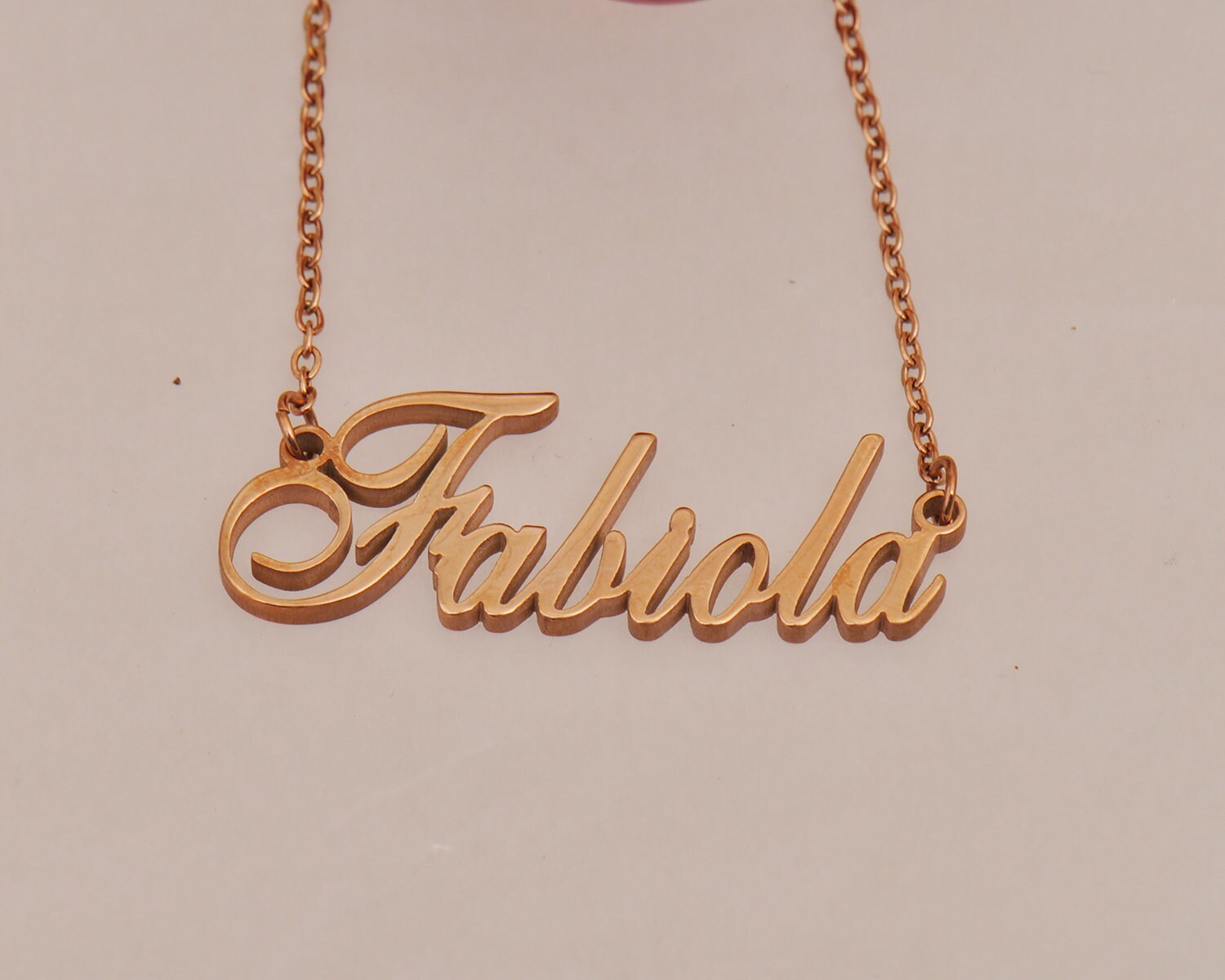 Fabiola Name Necklace Customized Letter Name Necklace | Etsy