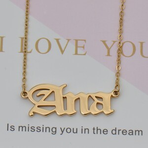 Ana Name Necklace, Custom Name Necklace, Name Necklace Gold, My Name ...